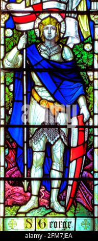 St. George, stained glass window 1920, by Karl Parsons, Arts and Crafts ...