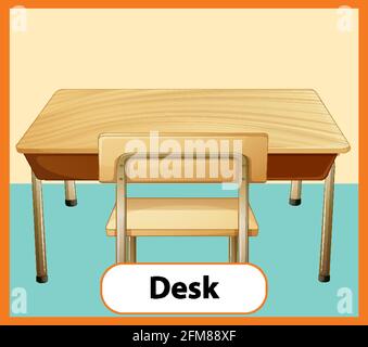 Flashcard letter D is for desk Stock Vector Image & Art - Alamy
