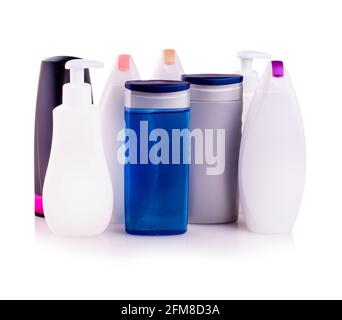 Lot of different cosmetics isolated on white Stock Photo - Alamy