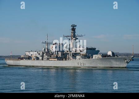 The Royal Navy Type 23 Duke Class frigate HMS Argyll (F231) arrived at ...