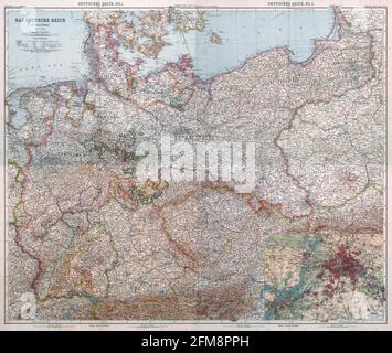 Vintage illustrated Map of Germany, Engraved for R. Montgomery Martin's ...