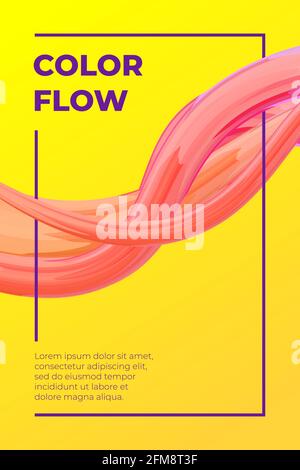 Wave Liquid Shape. Abstract Fluid Background. Trendy Illustration Stock ...