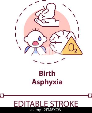 Birth asphyxia concept icon Stock Vector Image & Art - Alamy