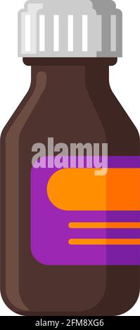 Medicine cough syrup icon. Flat illustration of medicine cough syrup ...