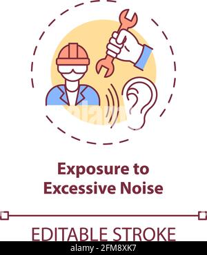 Exposure to excessive noise concept icon Stock Vector Image & Art - Alamy