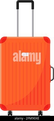 red travel suitcase with wheels Stock Vector Image & Art - Alamy
