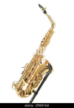 Alto Saxophone by Selmer - white background Stock Photo - Alamy
