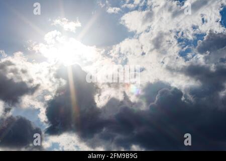 Cumulonimbus storm clouds over Miami Dade and Fort Lauderdale Beach ...