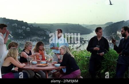 HELEN LEDERER (CENTRE), WITH FRIENDS, AT CLIPPER HOUSE, WEST LOOE. HER ...