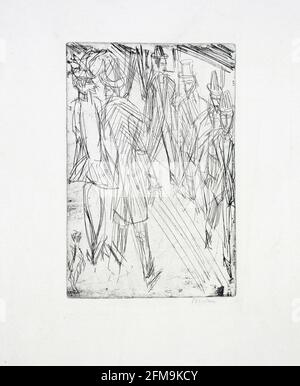 Ernst Ludwig Kirchner. (German, 1880-1938). Street, Dresden. 1908 ...
