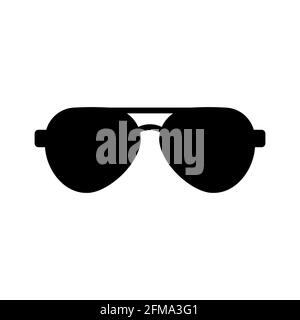 Sunglasses flat vector glyph icon. Summer sign. Graph symbol for travel ...