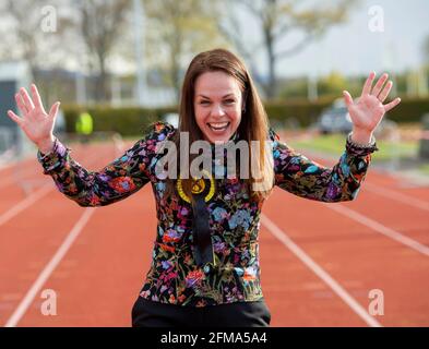 SNP's Kate Forbes shows her delight as she retains her seat of Skye ...