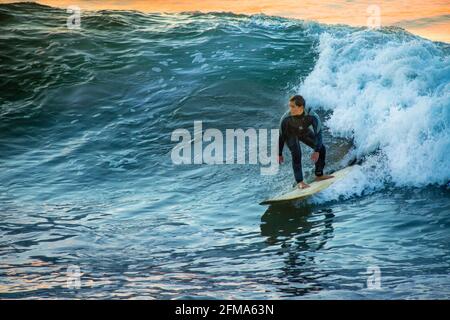 surfing off Leadbetter Point, Santa Barbara, California Stock Photo - Alamy