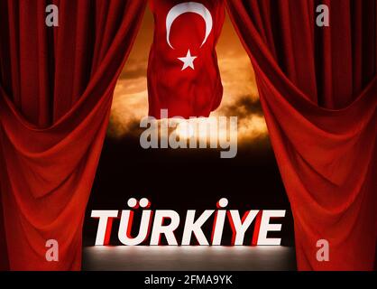 Turkish Flag, Flag design and presentation study - Turkey : 3D ...