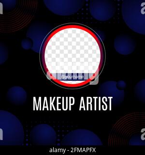 Red Dynamic Video Platform Banner with Transparent Background. Vector ...