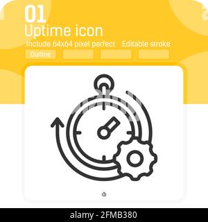 Website support icon, linear isolated illustration, thin line vector ...
