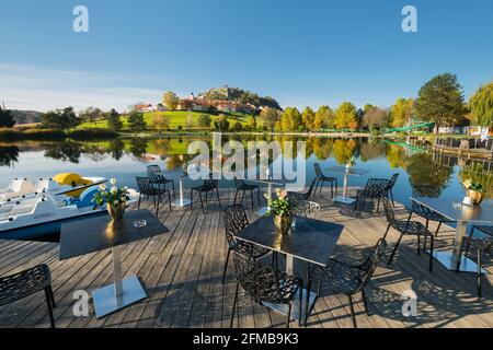 Seehaus Cafe am Badesee, Riegersburg, Styria, Austria Stock Photo - Alamy