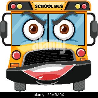 A school bus with an angry expression Stock Vector Image & Art - Alamy