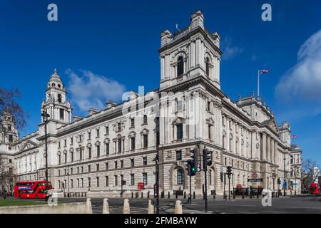 England, London, Whitehall, HM Treasury Building, Interior Stairwell ...