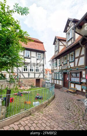 Half-timbering, windows, decoration, house facade, townscape, Hassberge ...
