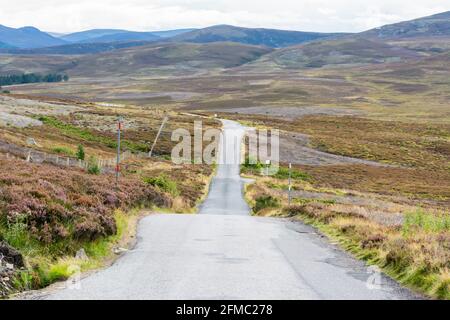 A93 Old Military Road, Braemar, Cairngorm National Park, Scotland Stock ...