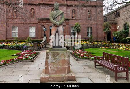 ARBROATH ANGUS SCOTLAND THE LIBRARY BUILDING COLOURFUL GARDENS AND ...