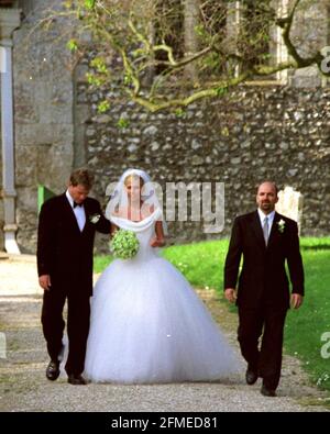 GREG KINNEAR AND HIS BRIDE HELEN LABDON LEAVE FOR THE RECEPTION AFTER ...