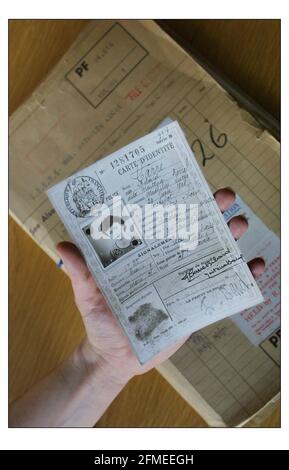 Identity document of Mathilde Lucie Carre suspected Double spy ...
