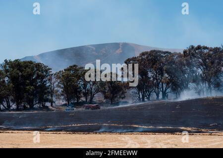 Benicia, CA, USA. 8th May, 2021. Members of a CalFire engine crew from ...