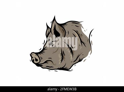 Wild Boar, vintage line drawing or engraving illustration Stock Vector ...