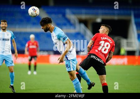 Juande Rivas (l) and Antonio Sanchez (r) during Malaga CF vs RCD Mallorca of La Liga Smartbank ...