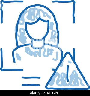 Identity Alert Woman Icon Vector Outline Illustration Stock Vector ...