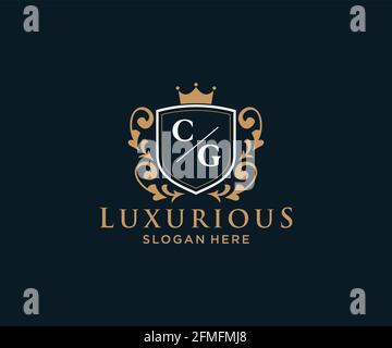 CG Letter Royal Luxury Logo template in vector art for Restaurant ...