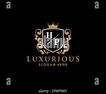 HP Letter Royal Luxury Logo template in vector art for Restaurant ...