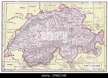 Vintage map of France 1930s Stock Photo - Alamy