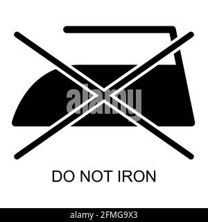 Don t iron flat icon isolated on white background. No ironing symbol ...