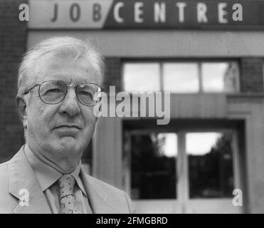 PROFESSOR RICHARD LAYARD IN FRONT OF A JOB CENTRE IN CENTRAL LONDON ...