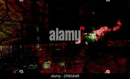 3D illustration - Horror Background. Disturbing background for your ...