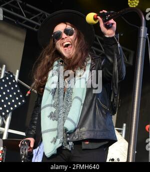 Landon Milbourn of Goodbye June performs on board the Carnival Magic ...