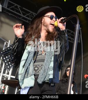 Landon Milbourn of Goodbye June performs on board the Carnival Magic ...