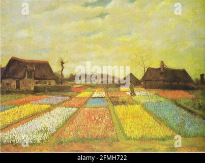 Vincent Van Gogh, Flower Beds in Holland, Bulb Fields, landscape ...