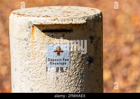 A money deposit box in a campground Stock Photo - Alamy
