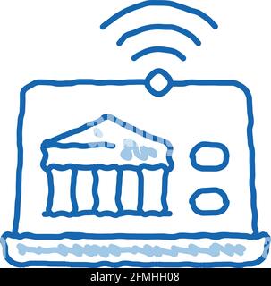 wi-fi distribution through device icon vector outline illustration ...