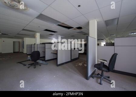 Cubicles inside an office space Stock Photo - Alamy