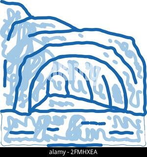 mountain cave gorge icon vector outline illustration Stock Vector Image ...