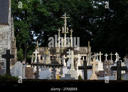 General view, Calvary of Guéhenno one of the seven monumental calvaries ...