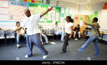 Nick Makoha, poet coach with students from the Lammas school in Leyton ...