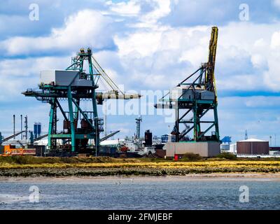 Redcar Bulk Terminal with a deep water berth on the River Tees and grab ...