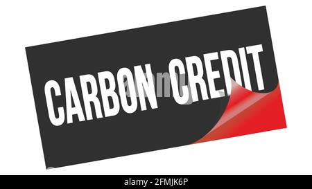 CARBON CREDIT text on black grungy vintage rectangle stamp Stock Photo ...