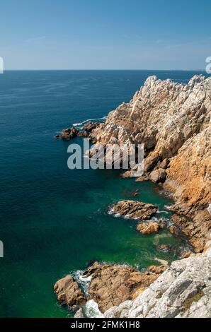 Landscape of the coast of the Iroise Sea. Camaret, Crozon, Finistere ...